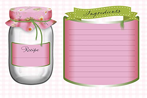 Mason Pink Recipe Card Pack of 40 Cooking Baking Fun Recipe Card Canning 4x6 Mason Jar