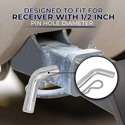 Goreks Trailer Hitch Pin and Clip, 1/2-Inch Diameter Heavy Duty Bolt Mount Hitch Pin, Designed to Fit for Class I and II Receiver Tubes | Features Durable Rust Resistant Finish