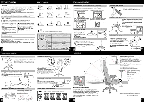 Dowinx Gaming Chair Breathable Fabric Office Chair with Pocket Spring Cushion and Massage Lumbar Support, High Back Ergonomic Computer Chair Adjustable Swivel Task Chair with Footrest Blue