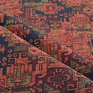 ILME Kilim Pattern Upholstery Fabric Kilim Bohemian Boho Tapestry Tribal Southwestern Turkish Persian Moroccan Mexican Ethnic Fabric by The Yard Meter 3 Yard