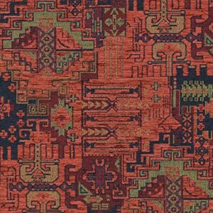 ILME Kilim Pattern Upholstery Fabric Kilim Bohemian Boho Tapestry Tribal Southwestern Turkish Persian Moroccan Mexican Ethnic Fabric by The Yard Meter 3 Yard