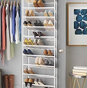 Whitmor, White 36-Pair Over The Door Shoe Organizer