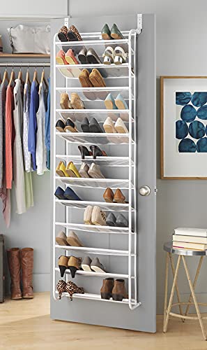 Whitmor, White 36-Pair Over The Door Shoe Organizer