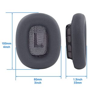 Link Dream Replacement Ear Cushion for AirPods Max Memory Foam with Protein Leather Magnetic Ear Pads for AirPods Max (Black)