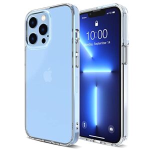 trianium case compatible with iphone 13 pro max 2021 (6.7 inch), clarium series protective tpu hybrid cushion rigid cover clear