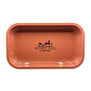 highly paid rolling trays, small elegant rolling tray, 8.5” x 11.5” high-grade graphic rollin trays, lifestyle, dishwasher safe, heat resistant