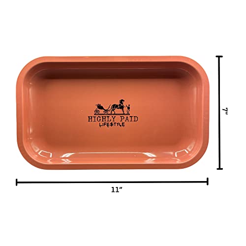 Highly Paid Rolling Trays, Small Elegant Rolling Tray, 8.5” x 11.5” High-Grade Graphic Rollin Trays, Lifestyle, Dishwasher Safe, Heat Resistant