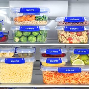 Sistema KLIP IT PLUS Food Storage Containers | 6 Piece Airtight Containers Set | Leak-Proof Seal | Easy Locking Clips | BPA-Free