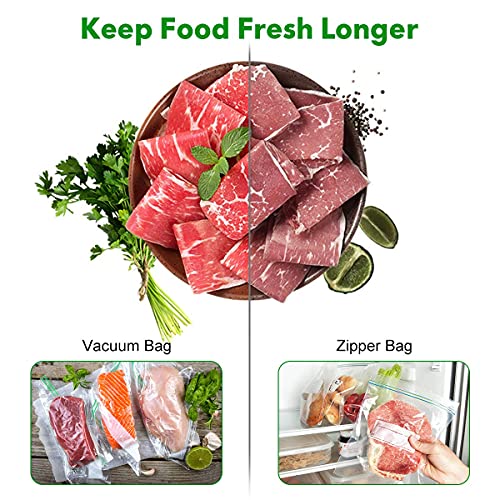 Vacuum Sealer Bags, 8"/11” x 118"(3-Pack) Food Vacuum Bags, Customized Commercial Grade Bag Rolls for FoodSaver, Vac Storage, Meal Prep, Sous Vide