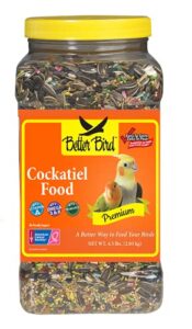 better bird, premium cockatiel food, 4.5 lb jar