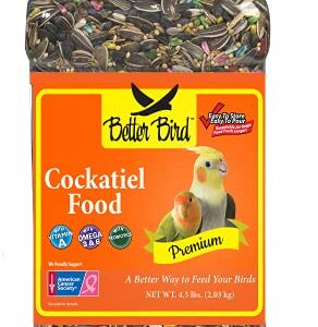 Better Bird, Premium Cockatiel Food, 4.5 lb Jar