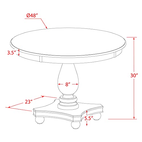 East West Furniture F2FL7-716 Dining Set, Medium