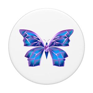 Blue Purple Butterfly PGBU27 PopSockets Swappable PopGrip