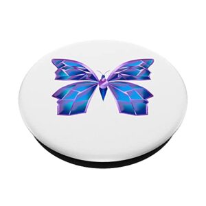 Blue Purple Butterfly PGBU27 PopSockets Swappable PopGrip