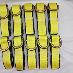 Xtreme (Pack of 10) 2" X 8 Ft Lasso Strap with D Ring Auto Tie Down