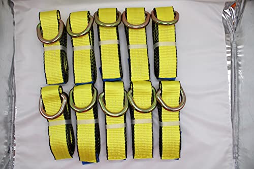 Xtreme (Pack of 10) 2" X 8 Ft Lasso Strap with D Ring Auto Tie Down