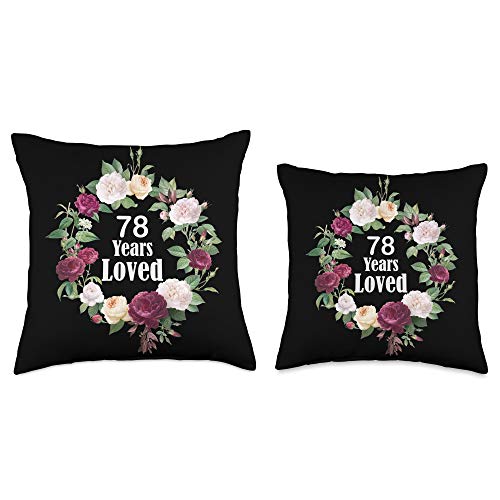 78th Birthday Gifts Appeal 78th Birthday Gifts Funny Loved 78 Years Old Men & Women Throw Pillow, 16x16, Multicolor