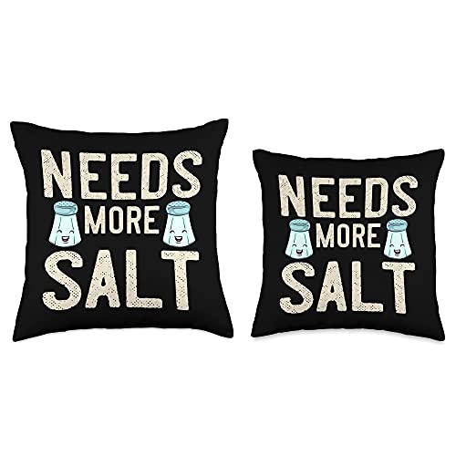 Salt Shaker Needs More Salt Salty Throw Pillow, 16x16, Multicolor