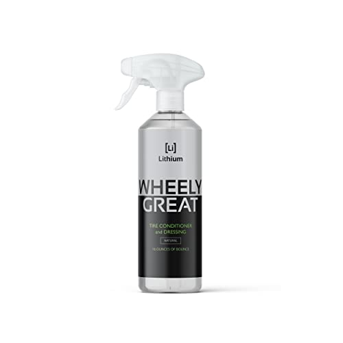 WHEELY GREAT TIRE DRESSING AND CONDITIONER, PROTECTS RUBBER FROM U.V. RAYS. CONDITIONS RUBBER SO IT WON'T DRY OUT AND CRACK. KEEPS TIRES BLACK- NOT SHINY. REMOVES BROWN FILM FROM SIDEWALLS.