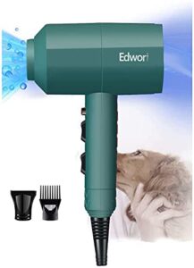 ione dog cat hair dryer,professinal double force grooming blower dryer for medium/small pets,iec & ul certificated (deep green)