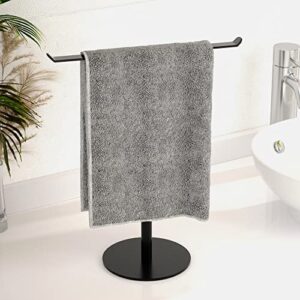 towel rack t-shape hand towel holder for bathroom,headband holder and lightweight bathroom towel racks,kitchen towel rack black hand towel holder,stainless steel waterproof bathroom counter organizer