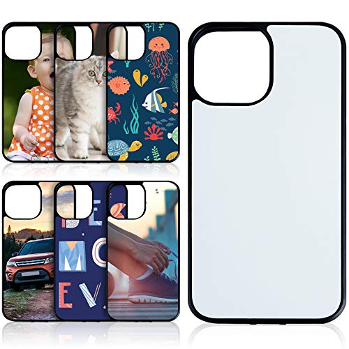 Konohan 6 Pieces Sublimation Blank Phone Case Cover Blank Printable Phone Case for DIY Customize Heat Press Rubber Protective Case(Compatible with iPhone 12/12 Pro)