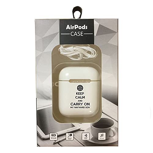 Jaustee Supernatural AirPods Case,Protective Cover Skin White Premium Hard Shell Airpod Accessories Compatible with Apple AirPods 2 1 (White1)