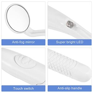 Dental Mirror with Light Teeth Inspection LED Mirror Anti-Fog Mouth Mirror MM380 Dentist Oral Care Tool