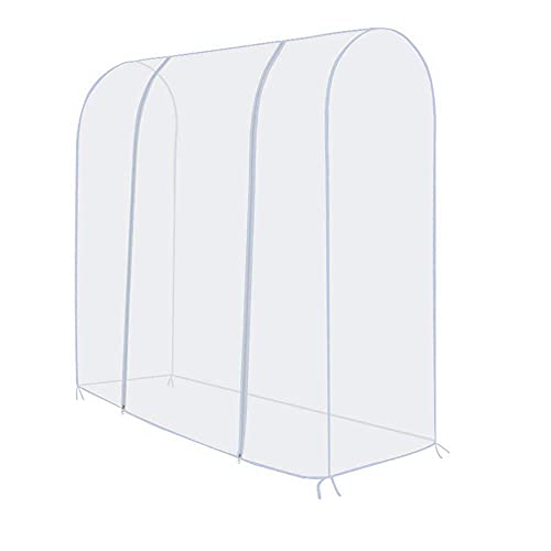 TzBBL Garment Rack Cover 5 Ft with Strong Zipper Protective Rail Cover 47" X 20" X 59" (120 X 50 X 150 cm)-Only Cover