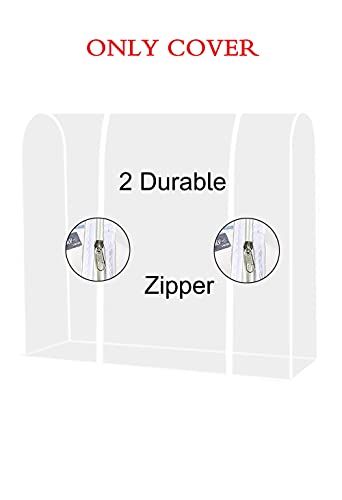 TzBBL Garment Rack Cover 5 Ft with Strong Zipper Protective Rail Cover 47" X 20" X 59" (120 X 50 X 150 cm)-Only Cover