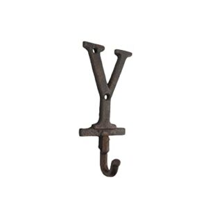 Handcrafted Nautical Decor Rustic Copper Cast Iron Letter Y Alphabet Wall Hook 6"