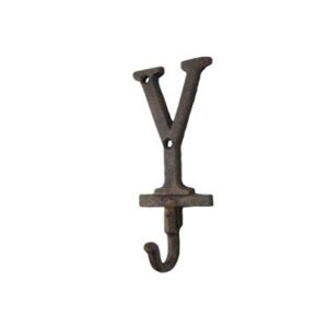 Handcrafted Nautical Decor Rustic Copper Cast Iron Letter Y Alphabet Wall Hook 6"