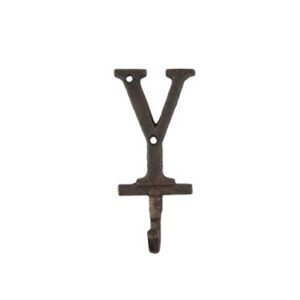 Handcrafted Nautical Decor Rustic Copper Cast Iron Letter Y Alphabet Wall Hook 6"