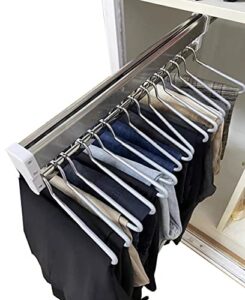 extendable clothes rail with 2 sliding track,pull out closet rod adjustable 30-80cm wardrobe rail clothes rack,load-bearing 25kg ( size : 800mm )