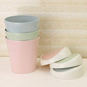 D-GROEE Mini Trash Can with Lid, Home Desktop Mini Covered Trash Garbage Can Storage Box Organizer Waste Bin Green