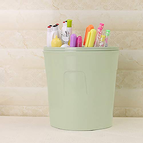 D-GROEE Mini Trash Can with Lid, Home Desktop Mini Covered Trash Garbage Can Storage Box Organizer Waste Bin Green