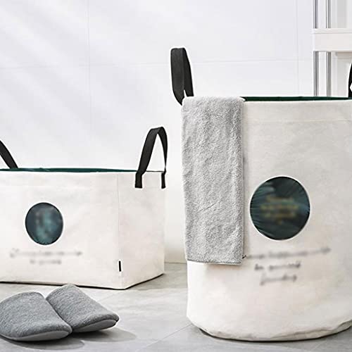 dxjsf Decorative Basket Collapsible Laundry Basktes Freestanding Laundry Hampers with Lid 16.93inch Large Drawstring Clothes Hamper Storage with Handle(Rectangle) Children's Toys Laundry Basket