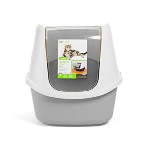 so phresh grey jumbo enclosed cat litter box, 23" l x 19" w x 19" h