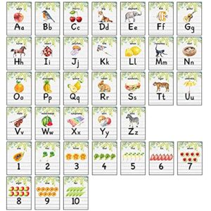 36 Classroom Alphabet Bulletin Board Set Alphabet Line for Classroom Wall ABC and Number Strip Border Alphabet Posters Kids Educational Learning Card for Kindergarten Preschool Classroom Decorations