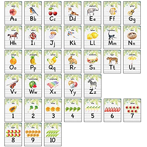 36 Classroom Alphabet Bulletin Board Set Alphabet Line for Classroom Wall ABC and Number Strip Border Alphabet Posters Kids Educational Learning Card for Kindergarten Preschool Classroom Decorations