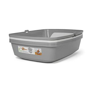 so phresh grey & white lift-to-sift cat litter pan, 22.5" l x 17.25" w x 10.5" h