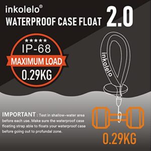 inkolelo Waterproof Phone case Floating Wrist Strap -Bright Orange