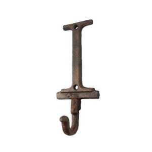 Handcrafted Nautical Decor Rustic Copper Cast Iron Letter I Alphabet Wall Hook 6"