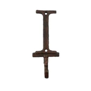 Handcrafted Nautical Decor Rustic Copper Cast Iron Letter I Alphabet Wall Hook 6"