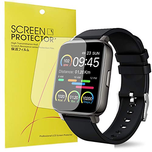 Compatible for Motast Smartwatch Screen Protector 1.69", Lamshaw [6 Pack] Full Coverage TPU Clear Film Compatible for Motast Smartwatch Screen Protector 1.69" 2021 (6 Pack)