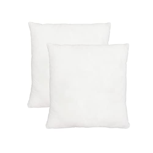 Hausattire Throw Pillow Insert 12x12 Inches - Set of 2, Premium White Pillows for Bed and Couch