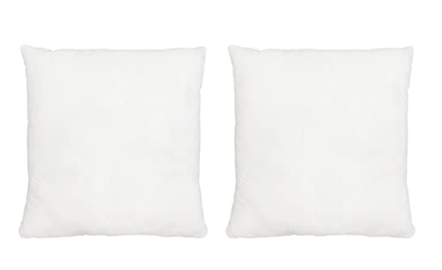 Hausattire Throw Pillow Insert 12x12 Inches - Set of 2, Premium White Pillows for Bed and Couch