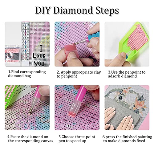 eniref 5D Diamond Painting Kits for Adults Paint with Diamonds Full Round Drill 5D Diamond Dots Craft Diamond Art Kits - for Home Wall Decor and Adults Kids DIY Gift(Gnome 16 X 12 inch)