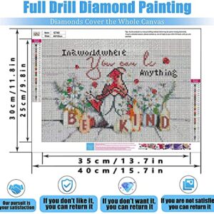 eniref 5D Diamond Painting Kits for Adults Paint with Diamonds Full Round Drill 5D Diamond Dots Craft Diamond Art Kits - for Home Wall Decor and Adults Kids DIY Gift(Gnome 16 X 12 inch)