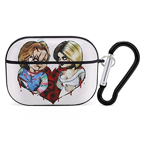 Bride of Chucky for AirPods Pro Case, Anime Whole Body Printing Shockproof Protective Cover Case with Keychain Compatible with AirPods Pro